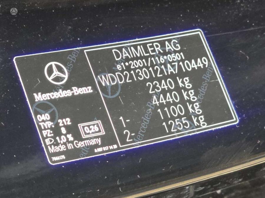 Черный Мерседес E 220 2019 в Каунас, объемом двигателя 1.60 л и пробегом 297 тыс. км за 12600 €, фото 26 на AUTOMOTO.COM.LV