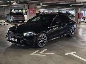 Black Mercedes-Benz E 220 2021 in Vilnius, with an engine capacity of 1.95 L and mileage of 205 thousand km for 26800 €, photo  on AUTOMOTO.COM.LV