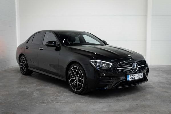 Black Mercedes-Benz E 220 2022 in Tallinn, with an engine capacity of 2.00 L and mileage of 114 thousand km for 27990 €, photo 1 on AUTOMOTO.COM.LV