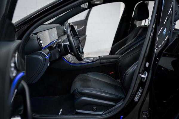 Black Mercedes-Benz E 220 2022 in Tallinn, with an engine capacity of 2.00 L and mileage of 114 thousand km for 27990 €, photo 7 on AUTOMOTO.COM.LV
