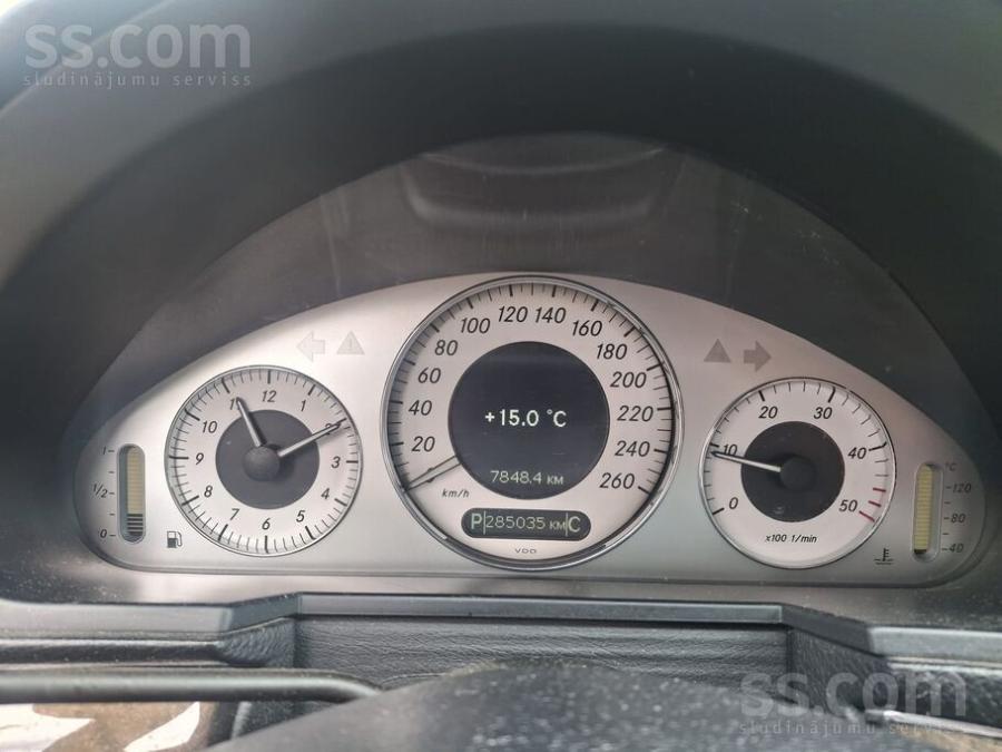 Черный Мерседес E 220 2006 в Даугавпилс, объемом двигателя 2.20 л и пробегом 285 тыс. км за 3500 €, фото 7 на AUTOMOTO.COM.LV