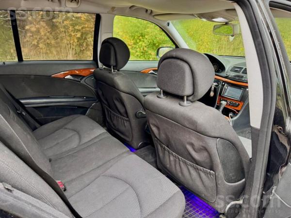 Black Mercedes-Benz E 220 2006 in Jelgava, with an engine capacity of 2.20 L and mileage of 472 thousand km for 3550 €, photo 9 on AUTOMOTO.COM.LV
