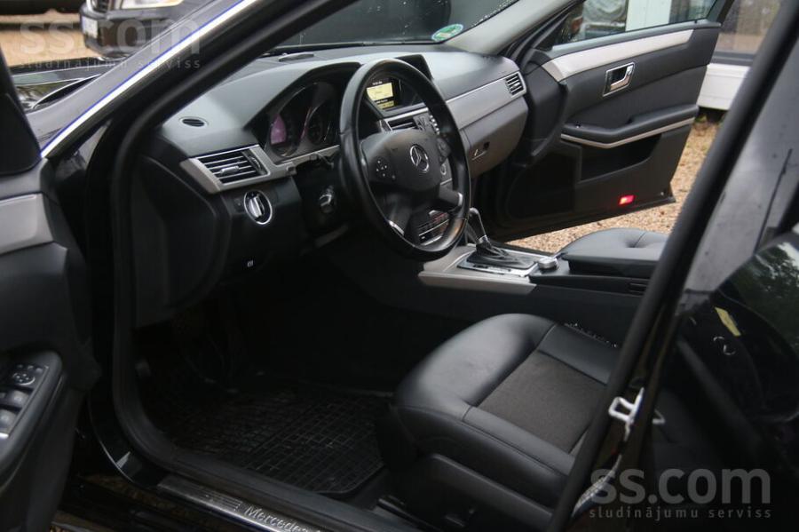 Black Mercedes-Benz E 220 2011 in Riga, with an engine capacity of 2.20 L and mileage of 241 thousand km for 6290 €, photo 8 on AUTOMOTO.COM.LV