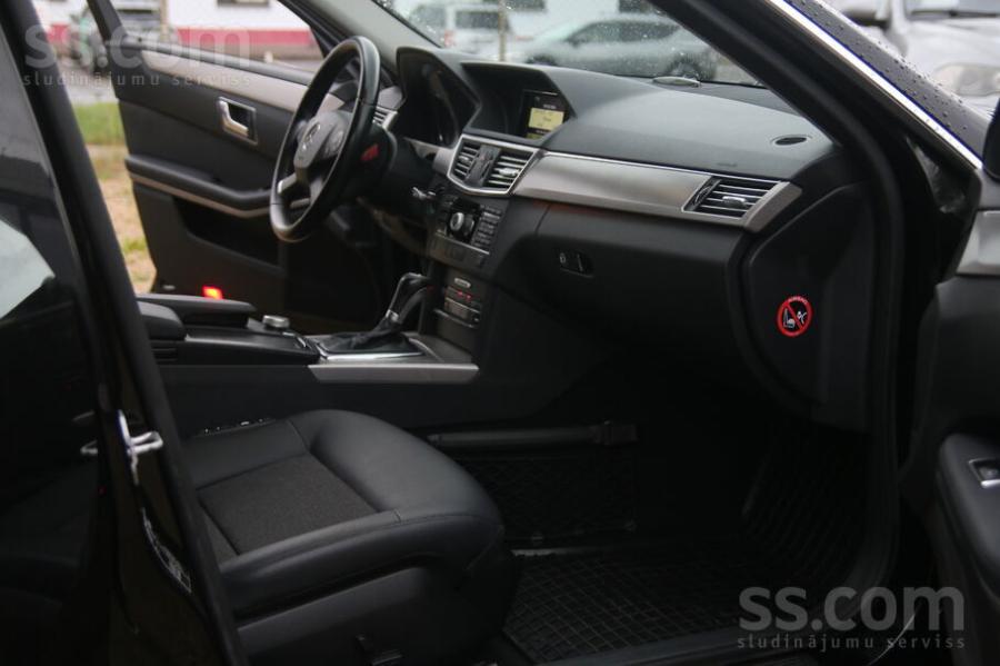 Black Mercedes-Benz E 220 2011 in Riga, with an engine capacity of 2.20 L and mileage of 241 thousand km for 6290 €, photo 17 on AUTOMOTO.COM.LV