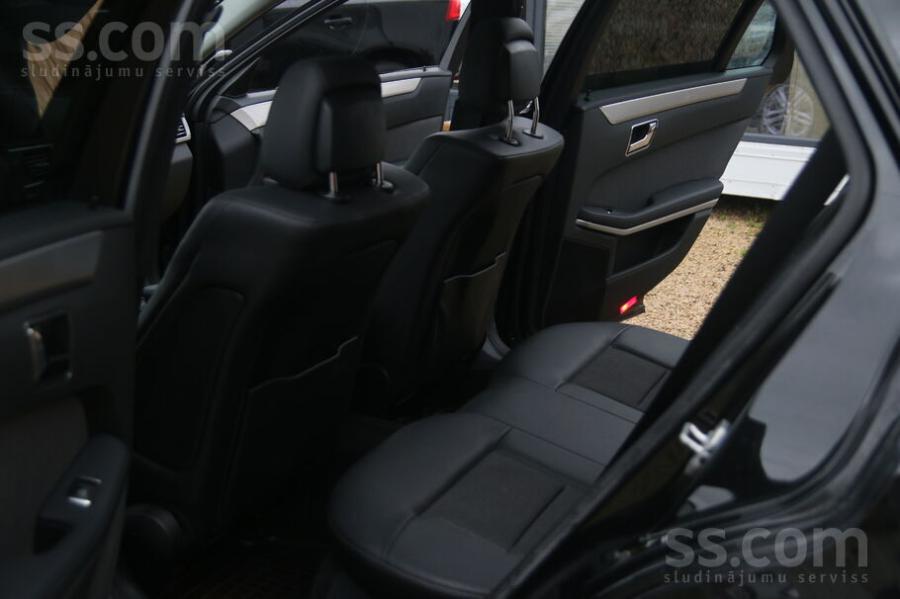 Black Mercedes-Benz E 220 2011 in Riga, with an engine capacity of 2.20 L and mileage of 241 thousand km for 6290 €, photo 18 on AUTOMOTO.COM.LV