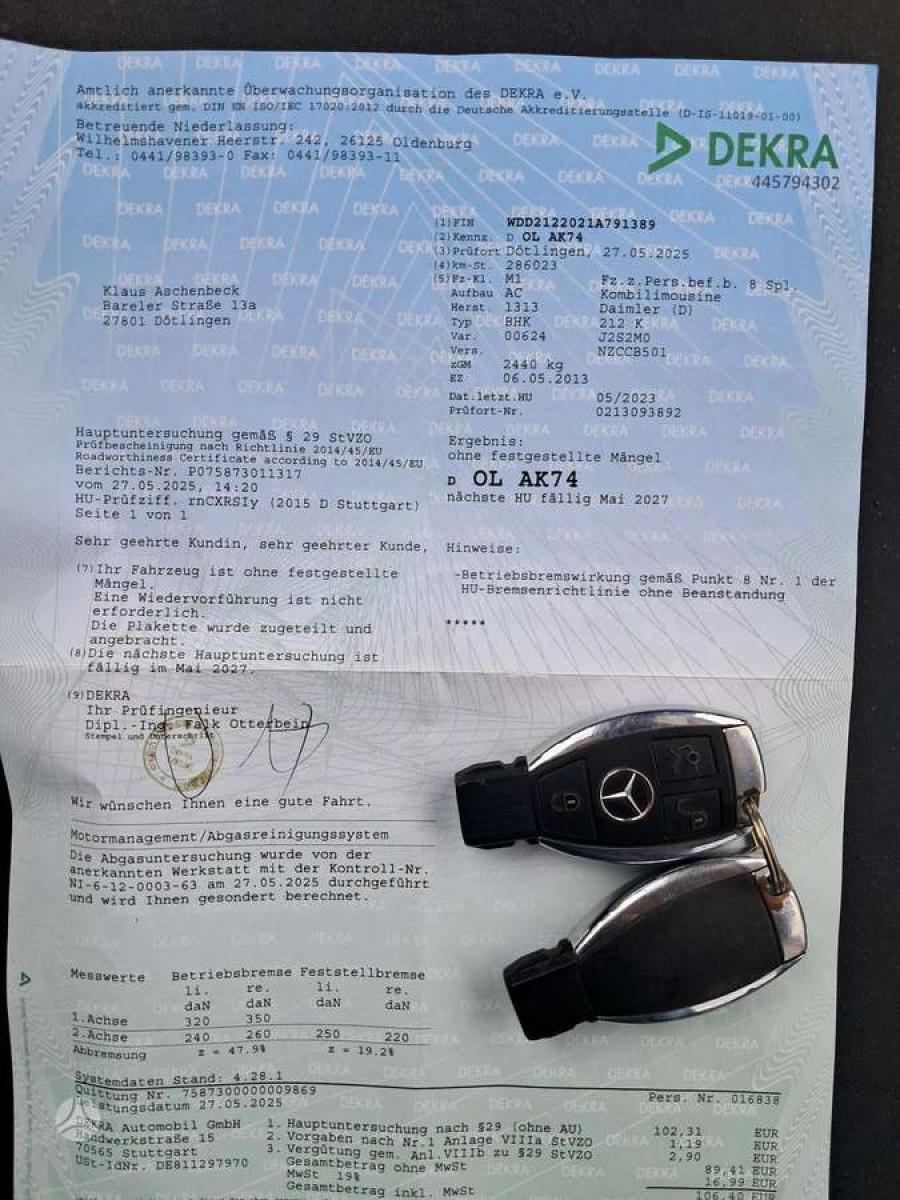 Черный Мерседес E 220 2013 в Каунас, объемом двигателя 2.20 л и пробегом 303 тыс. км за 7150 €, фото 35 на AUTOMOTO.COM.LV