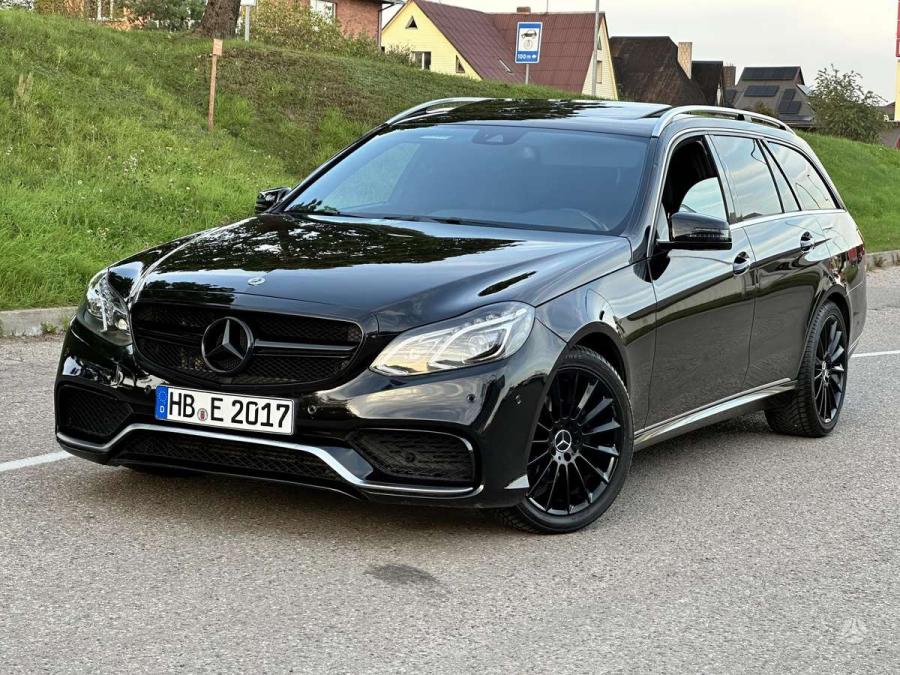 Black Mercedes-Benz E 220 2015 in Jonava, with an engine capacity of 2.20 L and mileage of 299 thousand km for 9850 €, photo 6 on AUTOMOTO.COM.LV