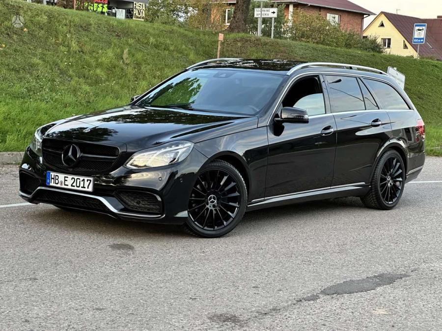 Black Mercedes-Benz E 220 2015 in Jonava, with an engine capacity of 2.20 L and mileage of 299 thousand km for 9850 €, photo 7 on AUTOMOTO.COM.LV