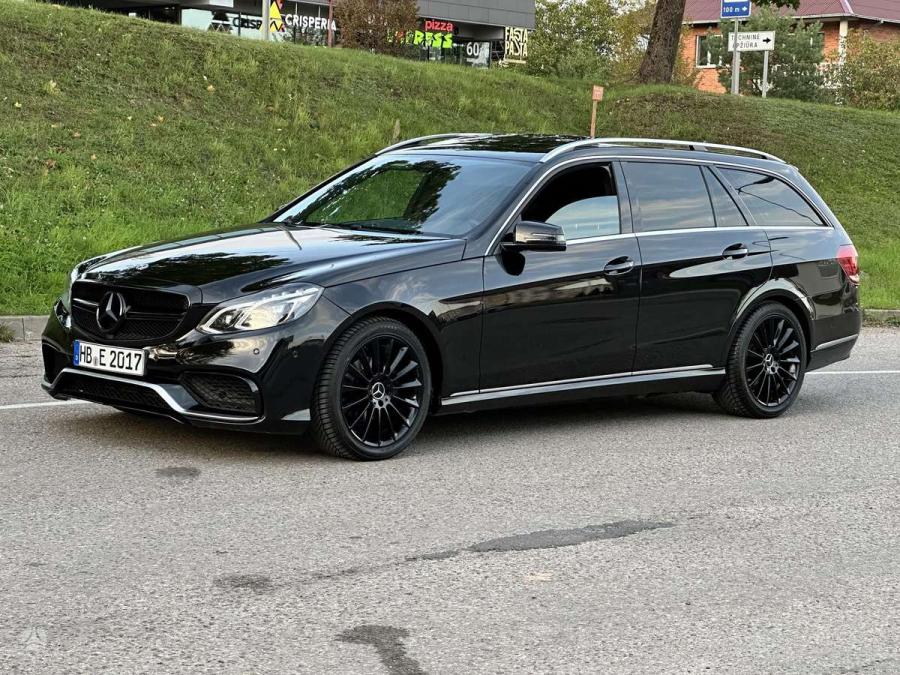 Black Mercedes-Benz E 220 2015 in Jonava, with an engine capacity of 2.20 L and mileage of 299 thousand km for 9850 €, photo 8 on AUTOMOTO.COM.LV