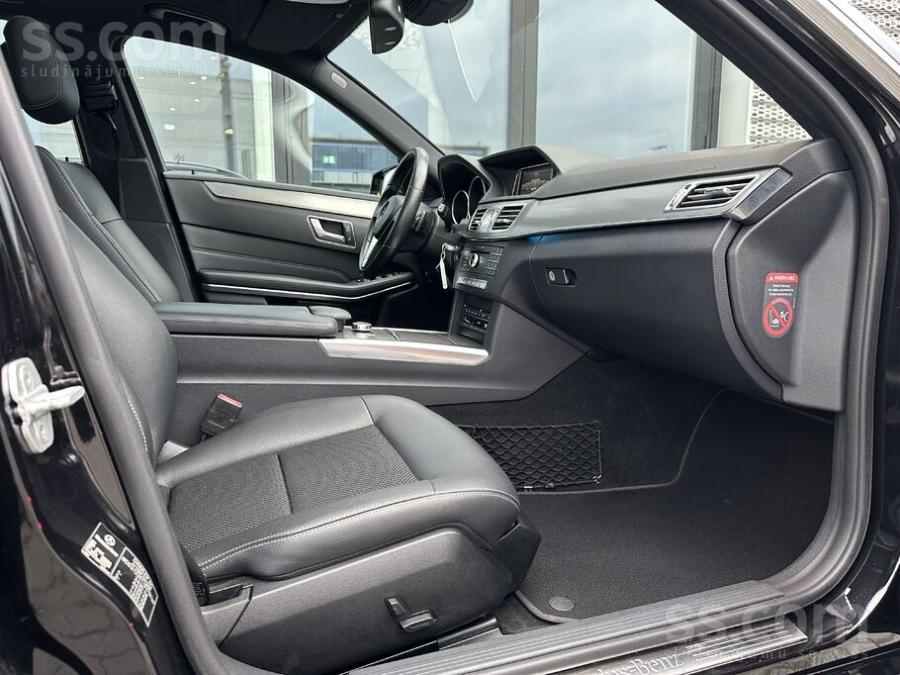 Black Mercedes-Benz E 220 2015 in Riga, with an engine capacity of 2.20 L and mileage of 306 thousand km for 9688 €, photo 18 on AUTOMOTO.COM.LV