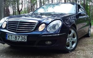 Blue Mercedes-Benz E 220 2002 in Daugavpils, with an engine capacity of 2.20 L and mileage of 0 thousand km for 1550 €, photo 3 on AUTOMOTO.COM.LV