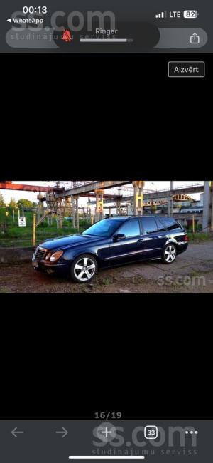 Blue Mercedes-Benz E 220 2006 in Cesis, with an engine capacity of 2.20 L and mileage of 454 thousand km for 2500 €, photo 14 on AUTOMOTO.COM.LV