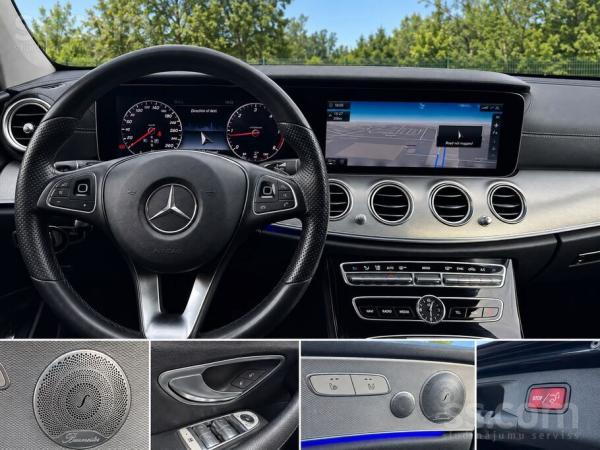Blue Mercedes-Benz E 220 2017 in Riga, with an engine capacity of 2.00 L and mileage of 259 thousand km for 16499 €, photo 8 on AUTOMOTO.COM.LV