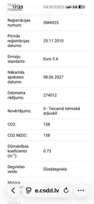 Pelēks Mercedes-Benz E 220 2010 Rīga, ar dzinēja tilpumu 2.20 L un nobraukumu 275 tūkst. km par 7800 €, foto 20 vietnē AUTOMOTO.COM.LV