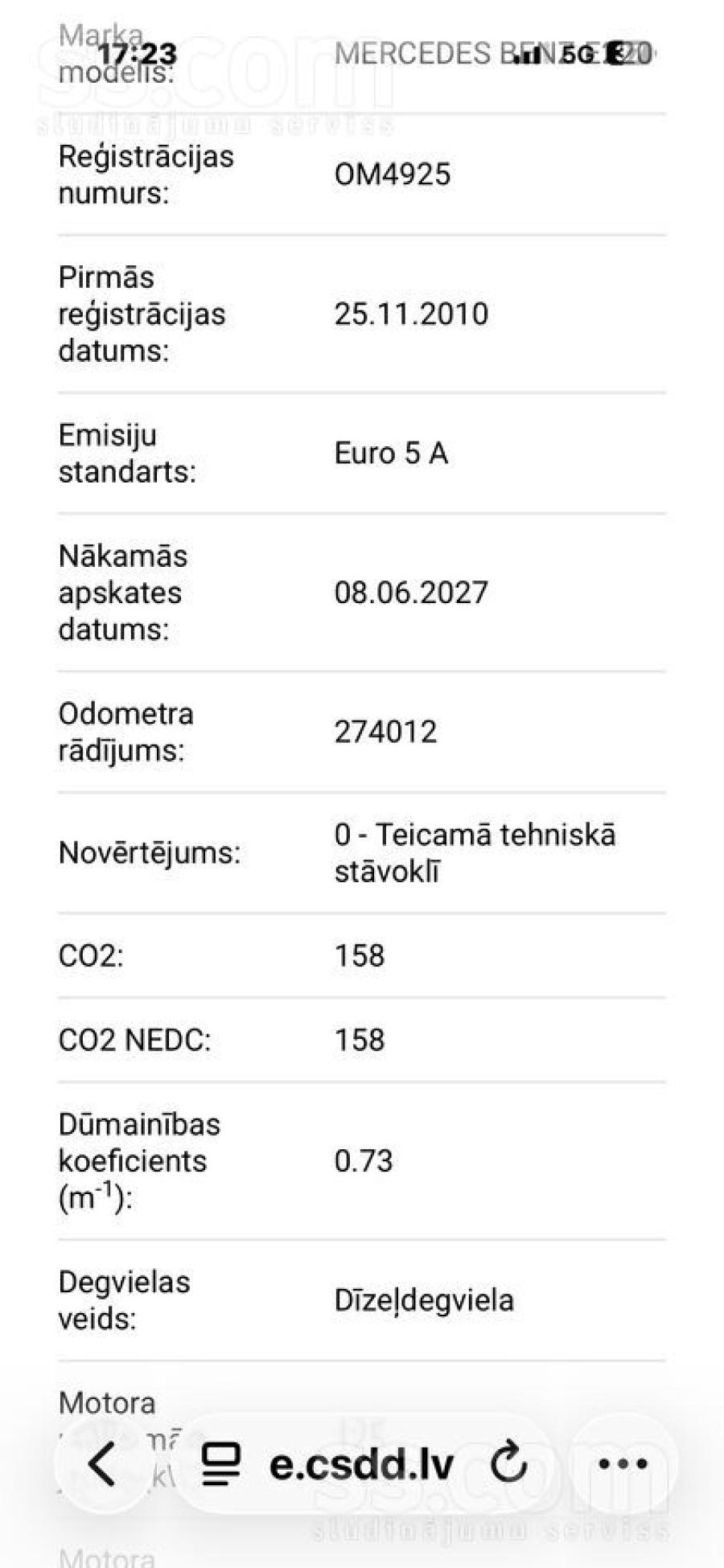 Pelēks Mercedes-Benz E 220 2010 Rīga, ar dzinēja tilpumu 2.20 L un nobraukumu 275 tūkst. km par 7800 €, foto 20 vietnē AUTOMOTO.COM.LV
