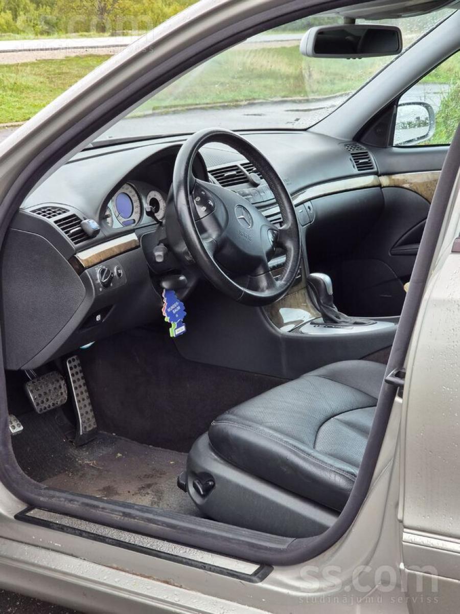 Grey Mercedes-Benz E 220 2004 in Jurmala, with an engine capacity of 2.20 L and mileage of 400 thousand km for 2499 €, photo 6 on AUTOMOTO.COM.LV