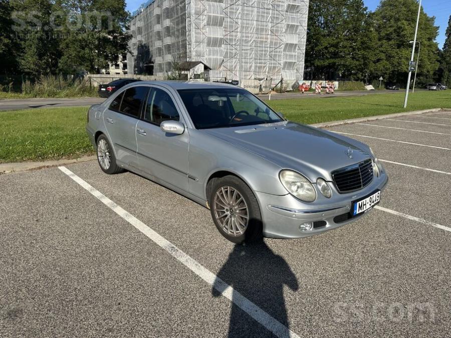 Grey Mercedes-Benz E 220 2006 in Riga, with an engine capacity of 2.20 L and mileage of 377 thousand km for 1500 €, photo 8 on AUTOMOTO.COM.LV