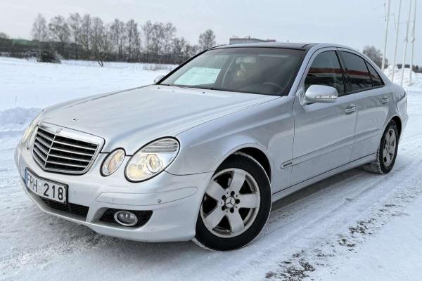 Grey Mercedes-Benz E 220 2008 in Vilnius, with an engine capacity of 2.15 L and mileage of 345 thousand km for 3850 €, photo 1 on AUTOMOTO.COM.LV