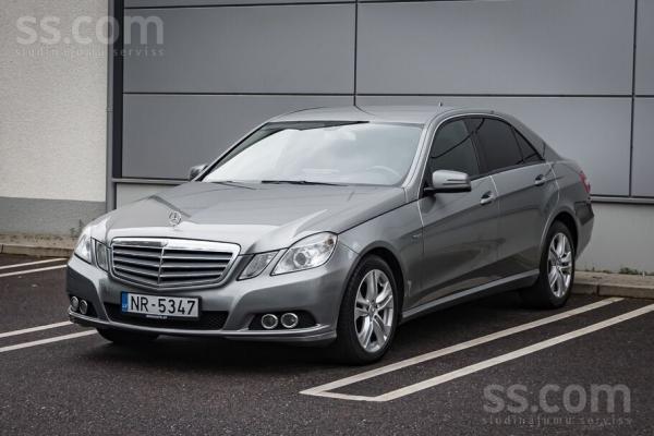 Grey Mercedes-Benz E 220 2009 in Riga, with an engine capacity of 2.20 L and mileage of 288 thousand km for 9750 €, photo 1 on AUTOMOTO.COM.LV