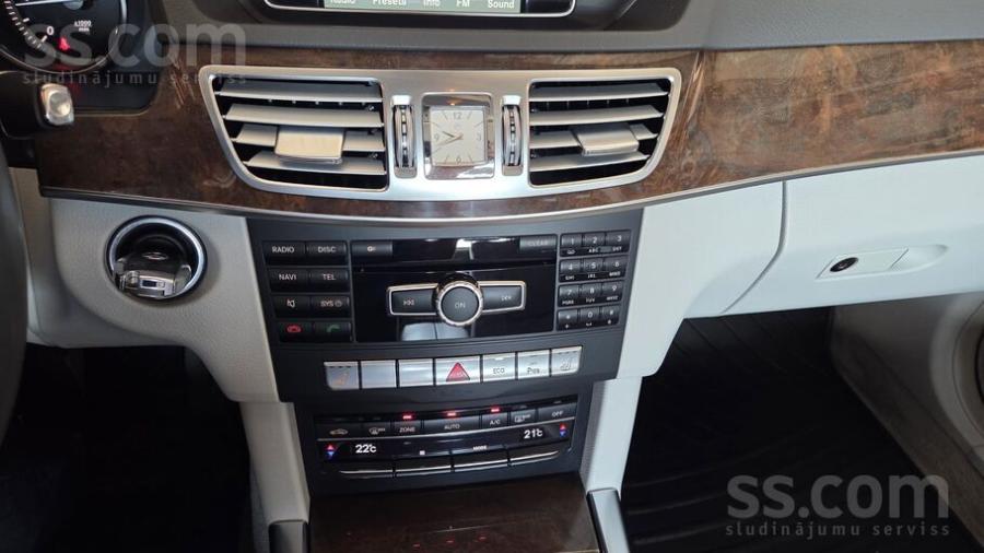 Grey Mercedes-Benz E 220 2014 in Riga, with an engine capacity of 2.20 L and mileage of 210 thousand km for 9300 €, photo 13 on AUTOMOTO.COM.LV