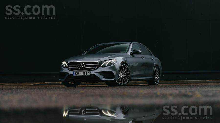Grey Mercedes-Benz E 220 2016 in Riga, with an engine capacity of 2.00 L and mileage of 180 thousand km for 20750 €, photo 3 on AUTOMOTO.COM.LV