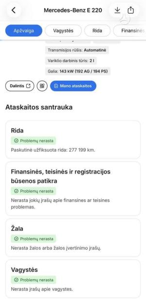 Серый Мерседес E 220 2018 в Таураге, объемом двигателя 1.95 л и пробегом 299 тыс. км за 14900 €, фото 60 на AUTOMOTO.COM.LV