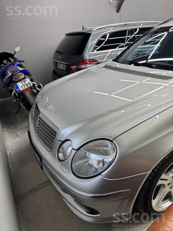 Pelēks Mercedes-Benz E 220 2005 Daugavpils, ar dzinēja tilpumu 2.20 L un nobraukumu 390 tūkst. km par 5300 €, foto 4 vietnē AUTOMOTO.COM.LV