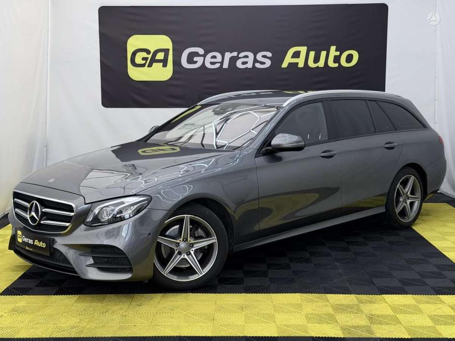Серый Мерседес E 220 2017 в Вильнюс, объемом двигателя 1.95 л и пробегом 89 тыс. км за 22450 €, фото 1 на AUTOMOTO.COM.LV