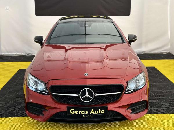 Red Mercedes-Benz E 220 2018 in Vilnius, with an engine capacity of 1.95 L and mileage of 43 thousand km for 29999 €, photo 7 on AUTOMOTO.COM.LV