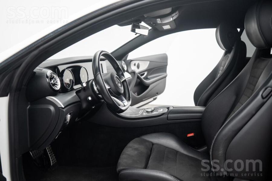 White Mercedes-Benz E 220 2018 in Tallinn, with an engine capacity of 2.00 L and mileage of 162 thousand km for 24699 €, photo 9 on AUTOMOTO.COM.LV