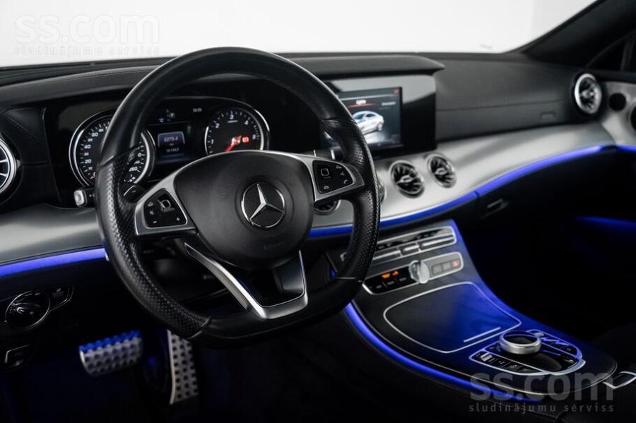 White Mercedes-Benz E 220 2018 in Tallinn, with an engine capacity of 2.00 L and mileage of 162 thousand km for 24699 €, photo 14 on AUTOMOTO.COM.LV