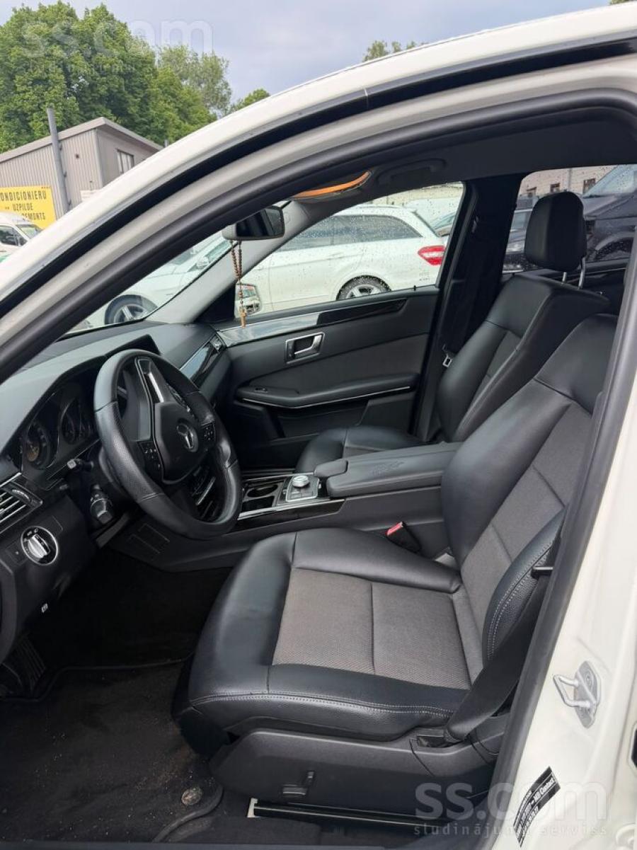 White Mercedes-Benz E 220 2012 in Riga, with an engine capacity of 2.20 L and mileage of 226 thousand km for 7500 €, photo 6 on AUTOMOTO.COM.LV
