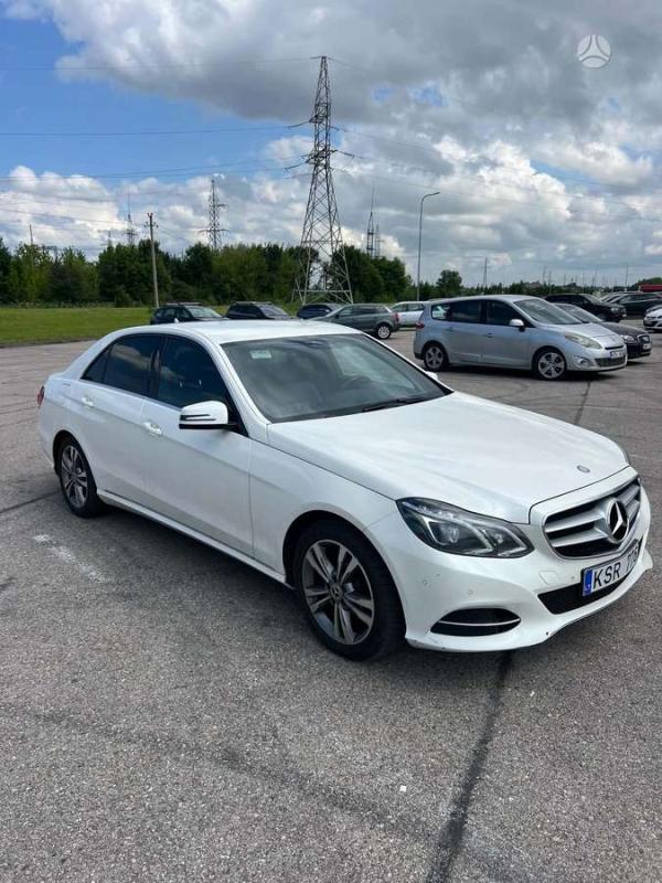 White Mercedes-Benz E 220 2014 in Marijampole, with an engine capacity of 2.14 L and mileage of 389 thousand km for 7300 €, photo 2 on AUTOMOTO.COM.LV