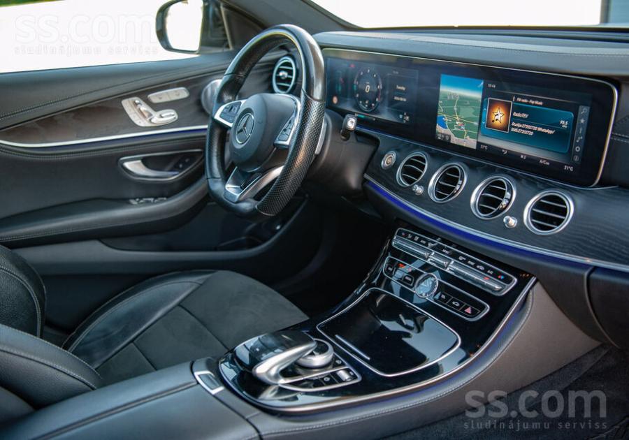 White Mercedes-Benz E 220 2017 in Cesis, with an engine capacity of 2.00 L and mileage of 155 thousand km for 23350 €, photo 24 on AUTOMOTO.COM.LV