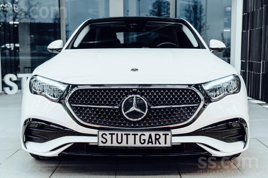 Белый Мерседес E 220 2024 в Рига, объемом двигателя 2.00 л и пробегом 17 тыс. км за 52900 €, фото 3 на AUTOMOTO.COM.LV