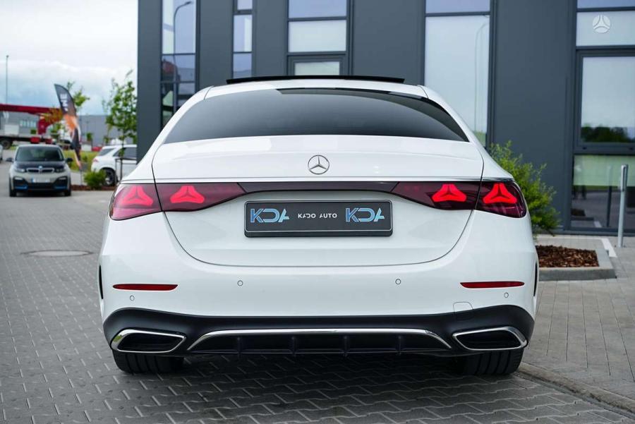 White Mercedes-Benz E 220 2024 in Kaunas, with an engine capacity of 1.99 L and mileage of 37 thousand km for 59950 €, photo 11 on AUTOMOTO.COM.LV