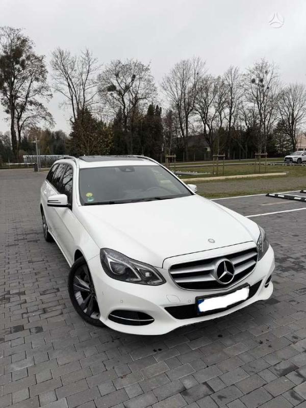 White Mercedes-Benz E 220 2015 in Kaunas, with an engine capacity of 2.14 L and mileage of 295 thousand km for 9399 €, photo 7 on AUTOMOTO.COM.LV