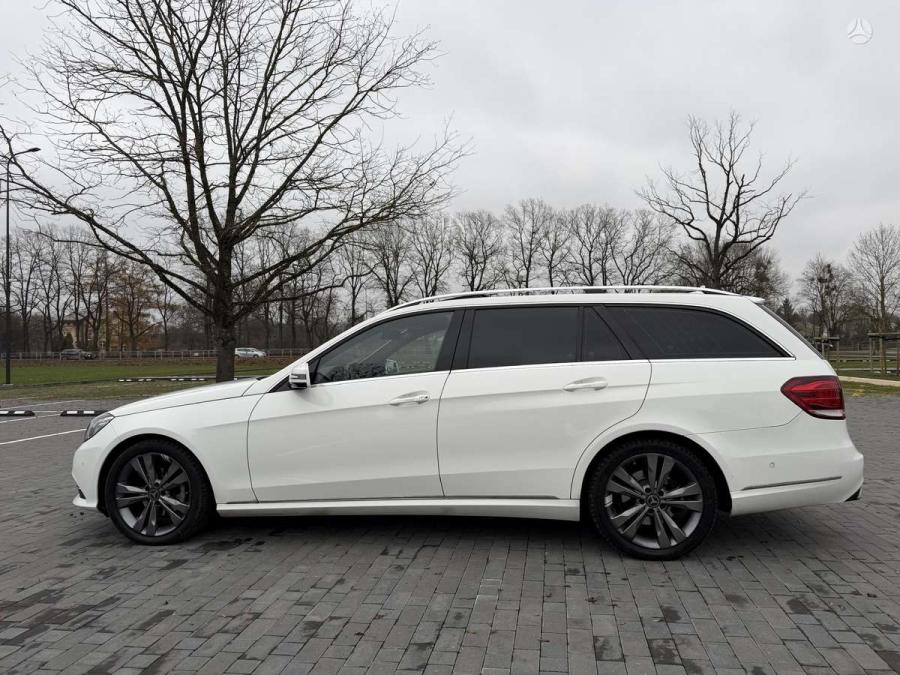 White Mercedes-Benz E 220 2015 in Kaunas, with an engine capacity of 2.14 L and mileage of 295 thousand km for 9399 €, photo 13 on AUTOMOTO.COM.LV