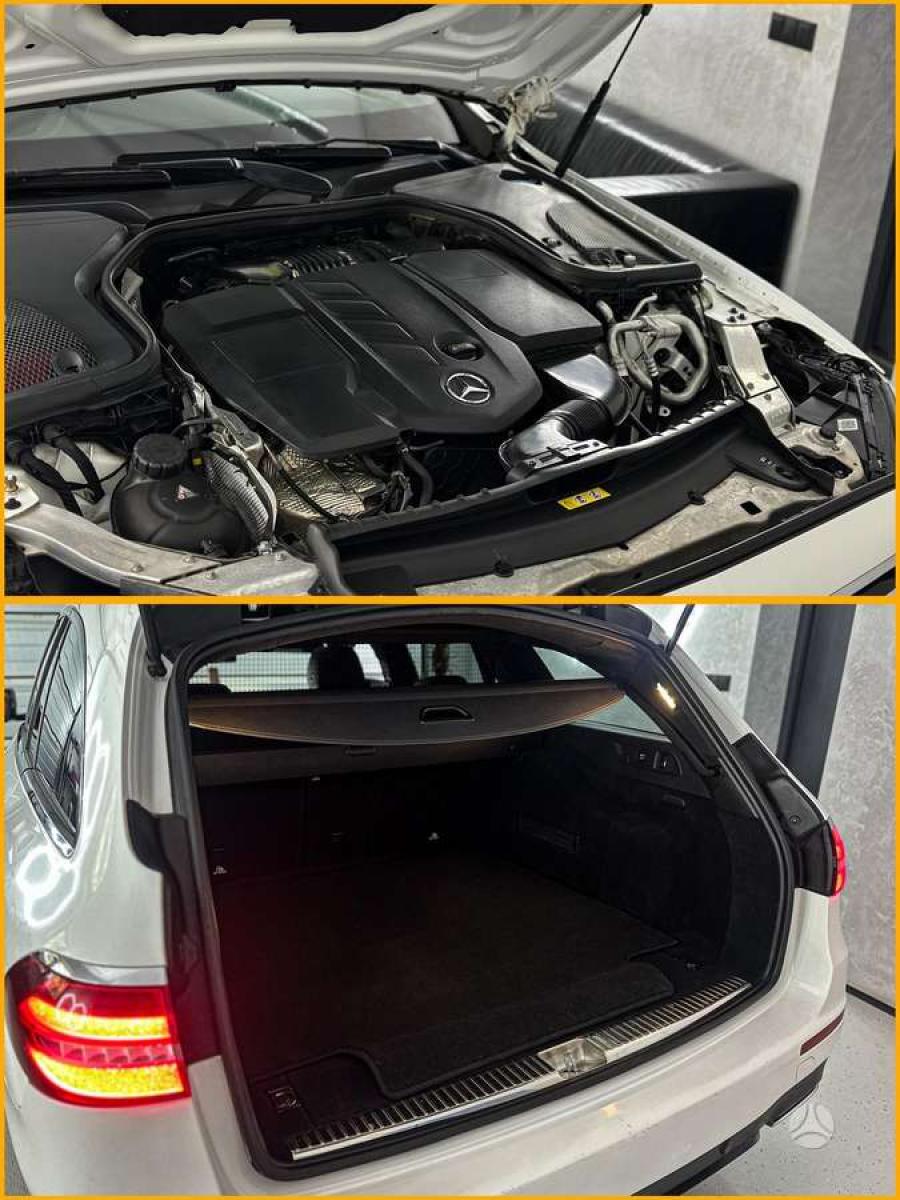 White Mercedes-Benz E 220 2018 in Kaunas, with an engine capacity of 2.00 L and mileage of 328 thousand km for 14200 €, photo 21 on AUTOMOTO.COM.LV