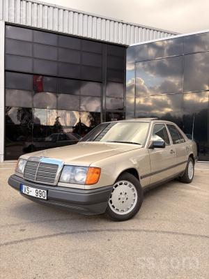 Pelēks Mercedes-Benz e-230 1988 Rīga, ar dzinēja tilpumu 2.30 L un nobraukumu 251 tūkst. km par 6900 €, foto  vietnē AUTOMOTO.COM.LV