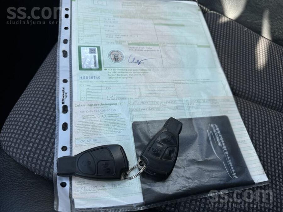 Синий Мерседес E 240 2002 в Валмиера, объемом двигателя 2.60 л и пробегом 0 тыс. км за 3690 €, фото 25 на AUTOMOTO.COM.LV