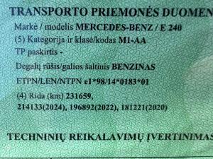Серый Мерседес E 240 2002 в Вильнюс, объемом двигателя 2.60 л и пробегом 235 тыс. км за 1950 €, фото 16 на AUTOMOTO.COM.LV