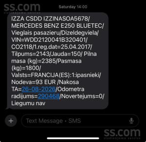 Black Mercedes-Benz e-250 2017 in Riga, with an engine capacity of 2.20 L and mileage of 291 thousand km for 11490 €, photo 36 on AUTOMOTO.COM.LV
