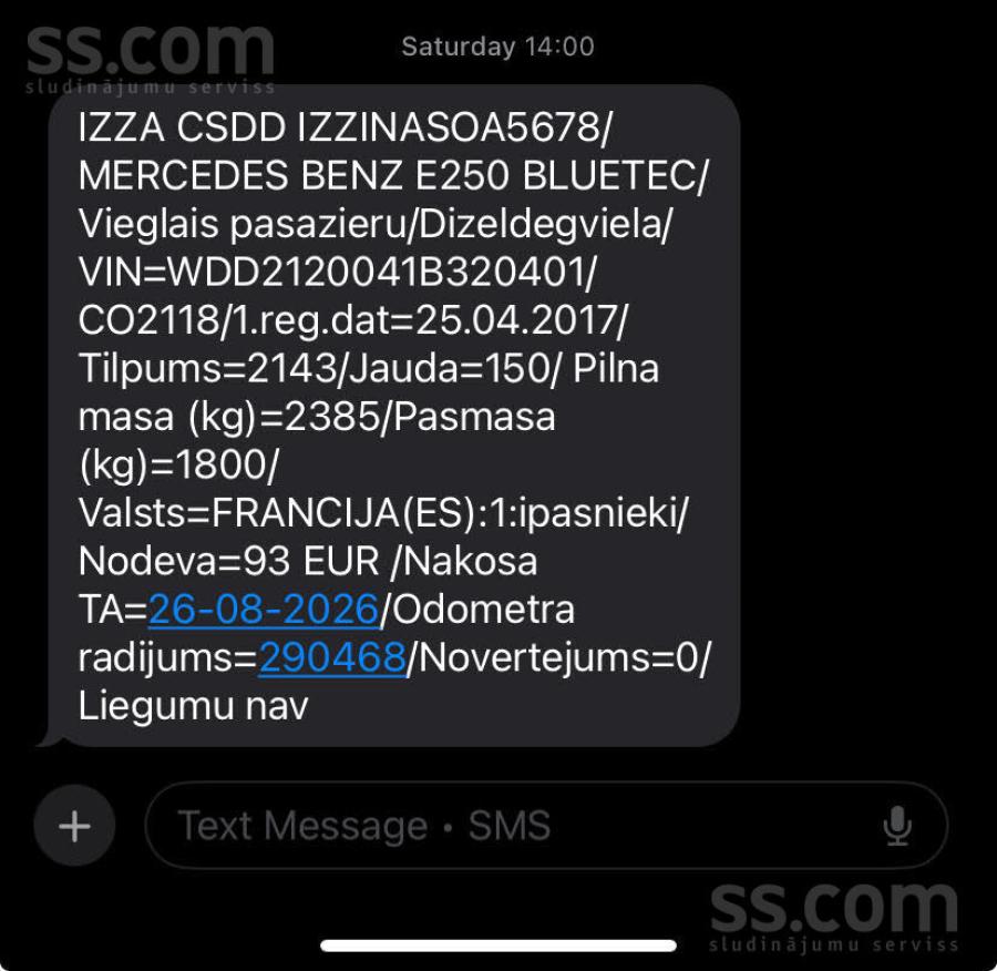 Black Mercedes-Benz e-250 2017 in Riga, with an engine capacity of 2.20 L and mileage of 291 thousand km for 11490 €, photo 36 on AUTOMOTO.COM.LV