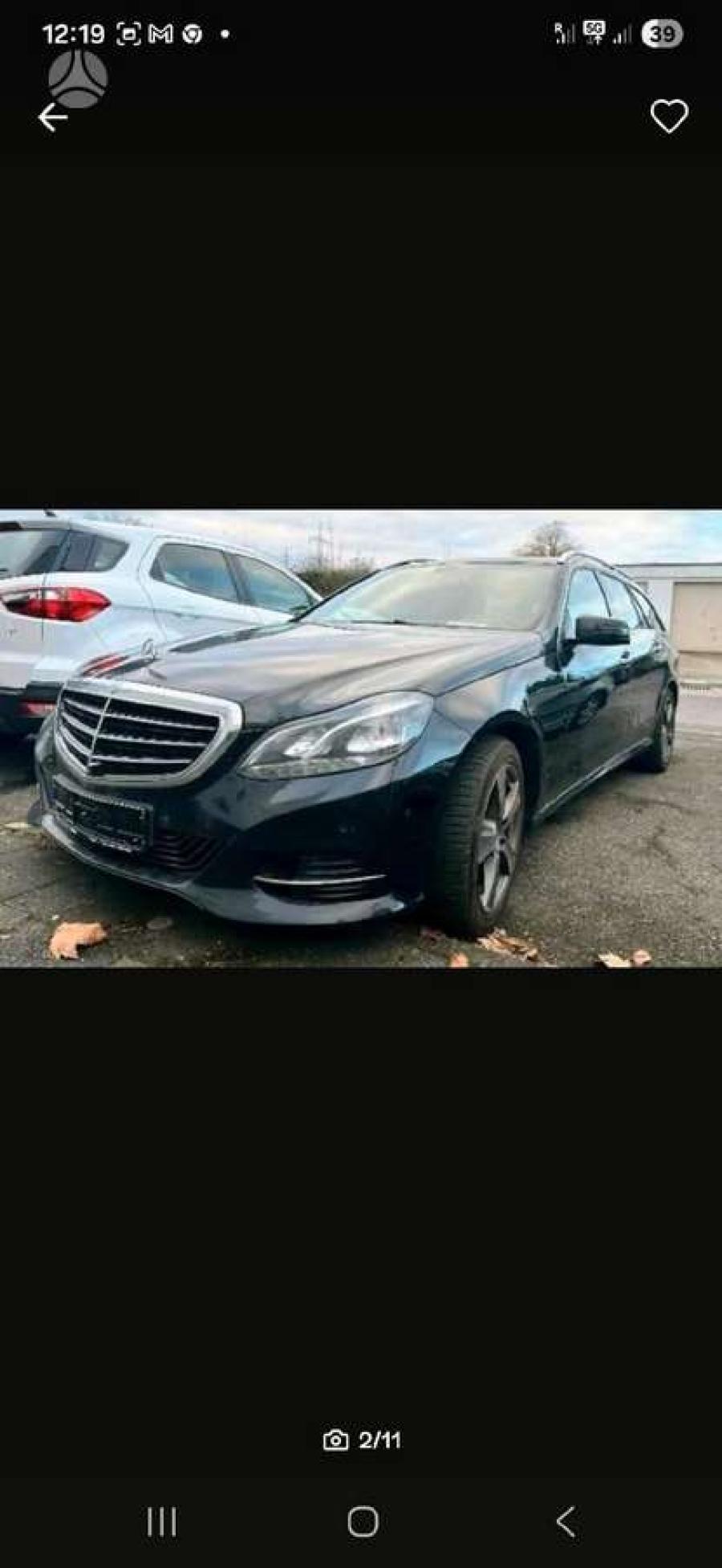 Black Mercedes-Benz e-250 2015 in Vilnius, with an engine capacity of 2.14 L and mileage of 302 thousand km for 7500 €, photo 2 on AUTOMOTO.COM.LV