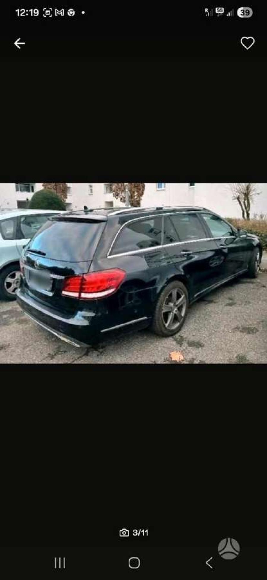 Black Mercedes-Benz e-250 2015 in Vilnius, with an engine capacity of 2.14 L and mileage of 302 thousand km for 7500 €, photo 4 on AUTOMOTO.COM.LV