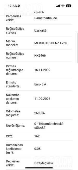 Коричневый Мерседес E 250 2009 в Рига, объемом двигателя 2.20 л и пробегом 270 тыс. км за 5950 €, фото 13 на AUTOMOTO.COM.LV