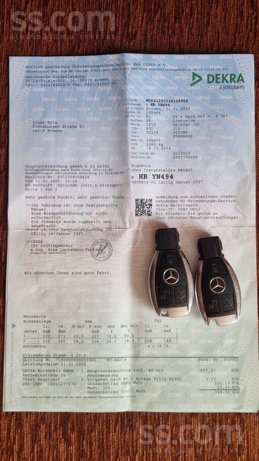 Серый Мерседес E 250 2010 в Елгава, объемом двигателя 2.20 л и пробегом 0 тыс. км за 9980 €, фото 36 на AUTOMOTO.COM.LV