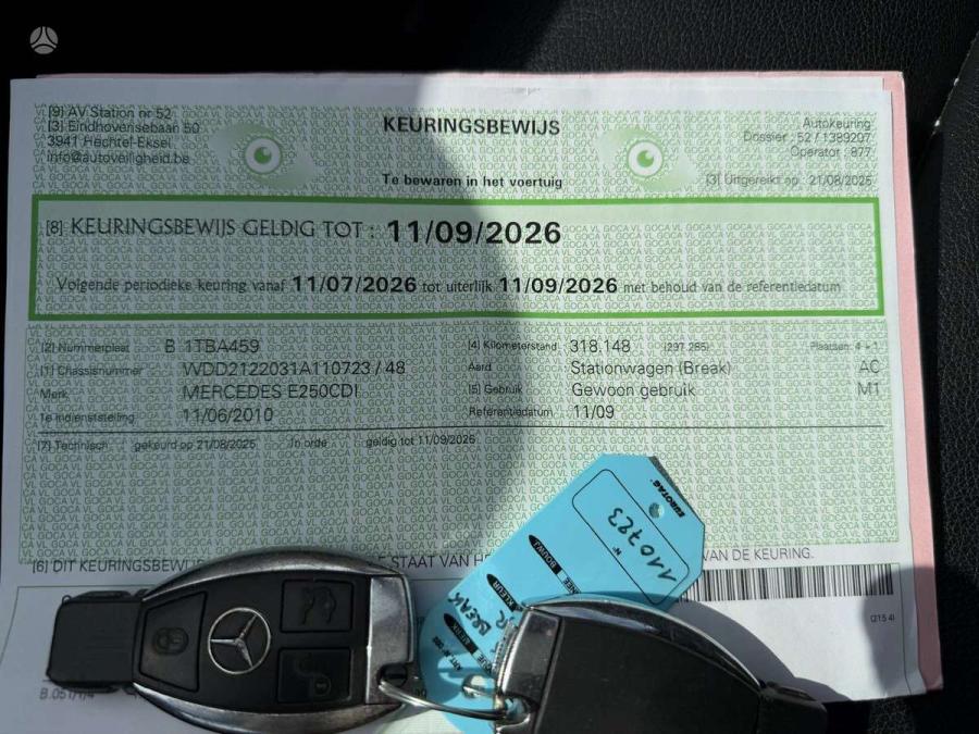 Серый Мерседес E 250 2009 в Расейняй, объемом двигателя 1.80 л и пробегом 323 тыс. км за 5300 €, фото 19 на AUTOMOTO.COM.LV