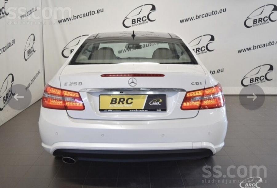 White Mercedes-Benz e-250 2013 in Riga, with an engine capacity of 2.00 L and mileage of 217 thousand km for 12500 €, photo 5 on AUTOMOTO.COM.LV